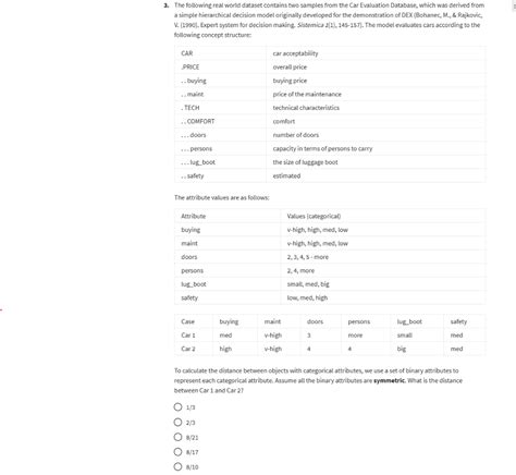 3 The Following Real World Dataset Contains Two