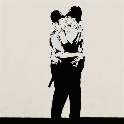 Kissing Coppers Canvas Print For Sale By Irina Chuckowree Banksy