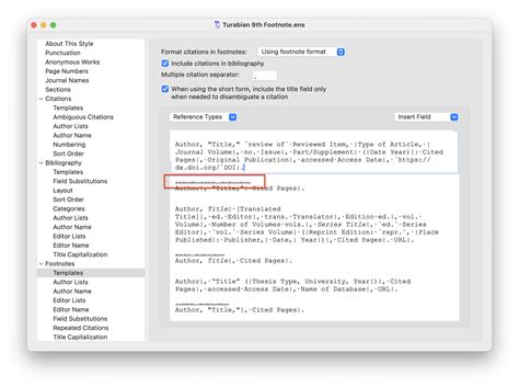 Tools Output Styles Edit Display Font Issue MacOS EndNote How