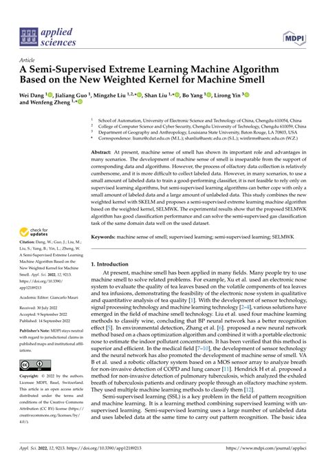 Pdf A Semi Supervised Extreme Learning Machine Algorithm Based On The