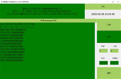 python提取图片内容并转换成对应表格的markdown代码