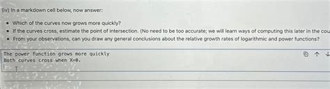 Solved Iv ﻿in A Markdown Cell Below Now Answerwhich Of