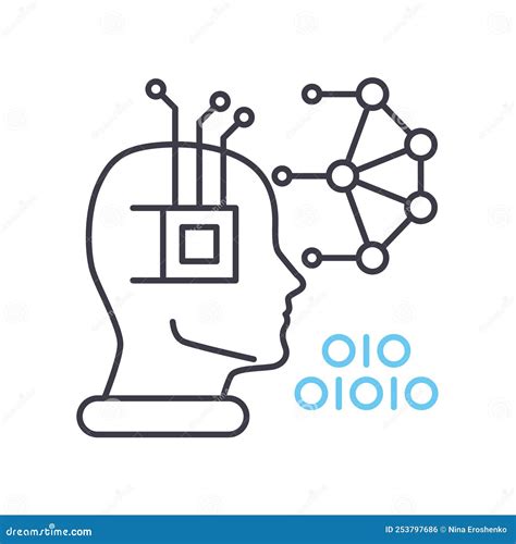 Data Science Line Icon Outline Symbol Vector Illustration Concept