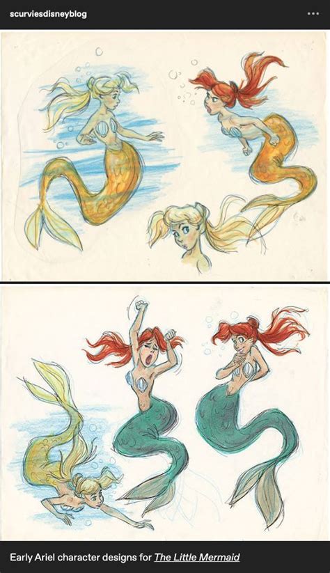 Disneys Original Concept Art For The Little Mermaid Meerjungfrau