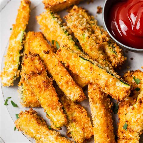 Parmesan Air Fryer Zucchini Fries Crispy