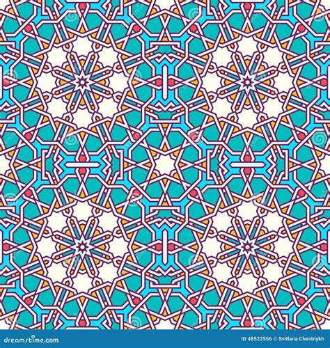 Intricate Moorish Eastern Pattern Cartoon Vector 50530041