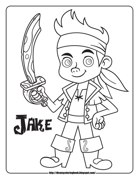 Jake And The Neverland Pirates 1 Free Disney Coloring Sheets Learn