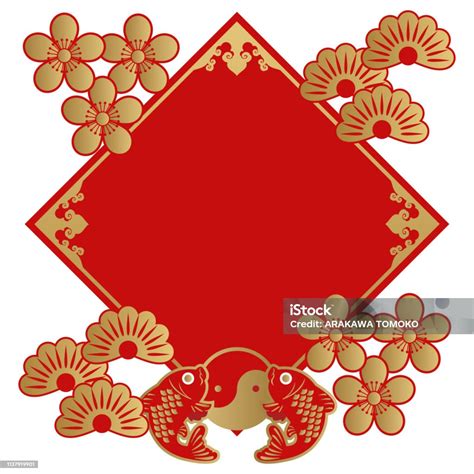 봄 축제에 대 한 프레임 디자인입니다 중국 장식입니다 극동 이미지 중국 스타일의 사진 프레임입니다 0명에 대한 스톡 벡터 아트 및 기타 이미지 Istock