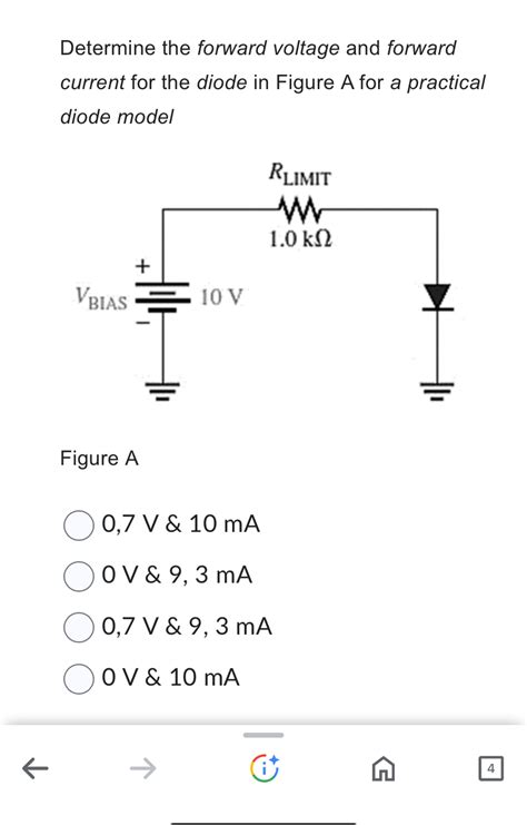 Solved Determine The Forward Voltage And Forward Current For Chegg Com