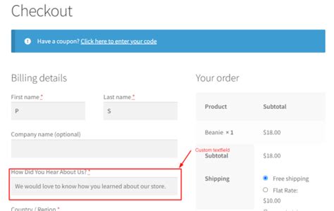 How To Create Textfield In Woocommerce Checkout Page Tyche Softwares