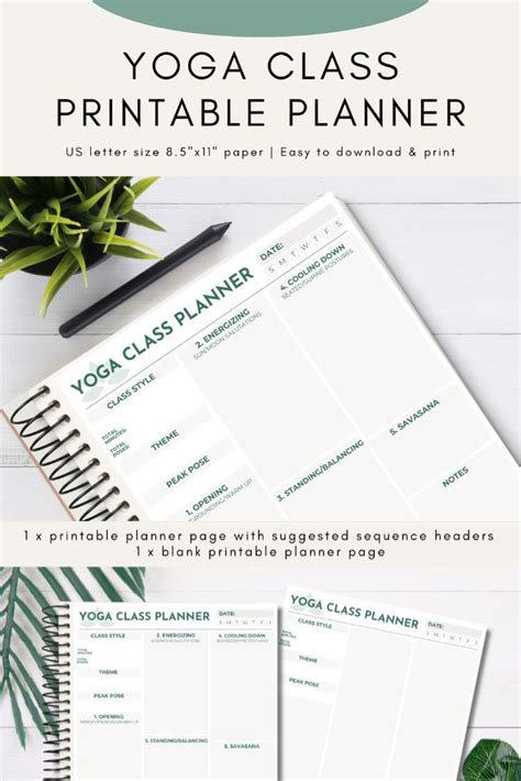 Yoga Class Planner Organize And Document Your Sequences