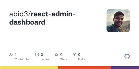 GitHub Abid React Admin Dashboard
