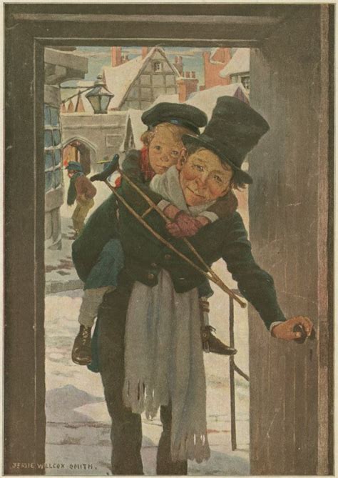 Tiny Tim And Bob Cratchit On Christmas Day Nypl Digital Collections