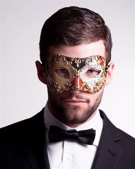 Colombina Musica Male Model 1 Mens Masquerade Mask Masquerade Mask