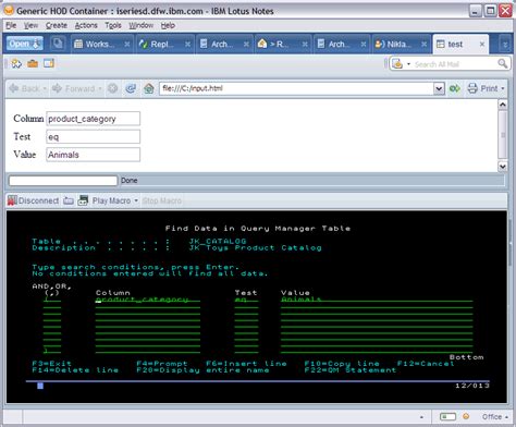 Integration Of Host Applications In Lotus Notes Niklas Heidloff