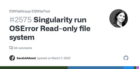 Singularity Run Oserror Read Only File System · Issue 2575 · Esmvalgroup Esmvaltool · Github