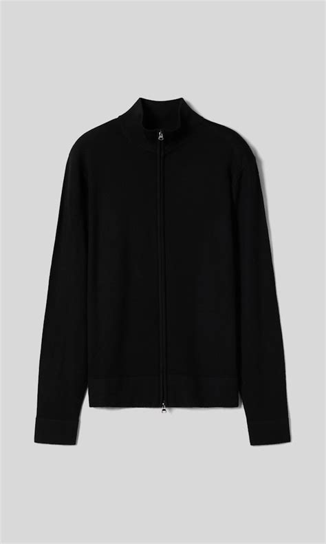 These Glory Days Bertil Zip Cardigan Svart Herre Volt