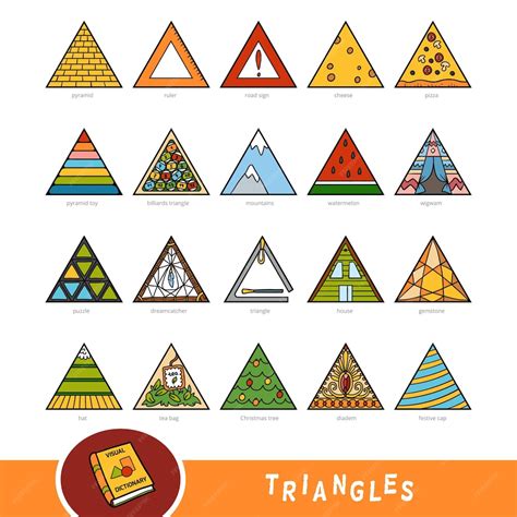 Premium Vector Colorful Set Of Triangle Shape Objects Visual