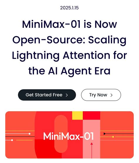 Hailuo Ai Launches Open Source Minimax Models With 4 Million Token Context 456 Billion