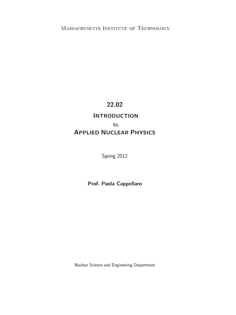 Lecture Notes Lectures 1 4 Massachusetts Institute Of Technology