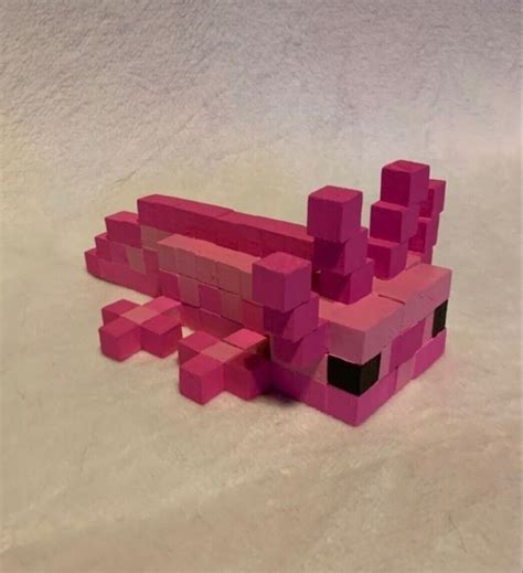 Minecraft Axolotl Wooden Block Action Figure 4668034677