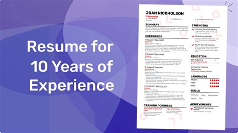 How Long Should A Resume Be For 10 Years Of Experience