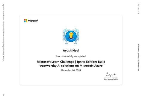 Ayush Negi On Linkedin Microsoft Ai Azure Learning Professionalgrowth