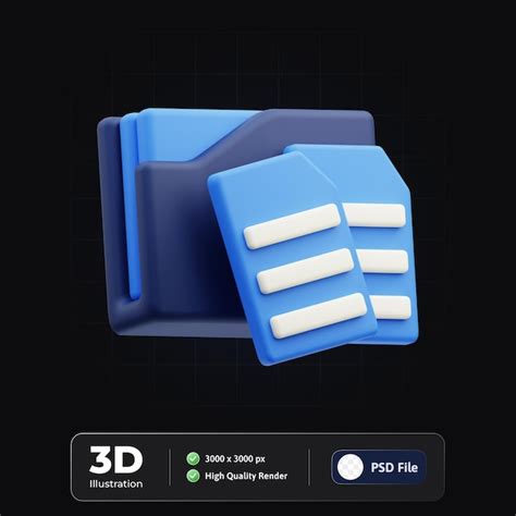 Premium Psd 3d Icon Internet Cyber Crime File Data