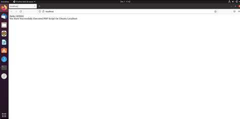 How To Run A Php Application On Ubuntu Localhost Geeksforgeeks