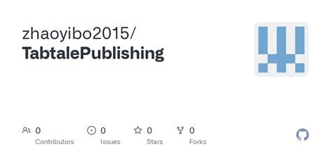 GitHub Zhaoyibo TabtalePublishing