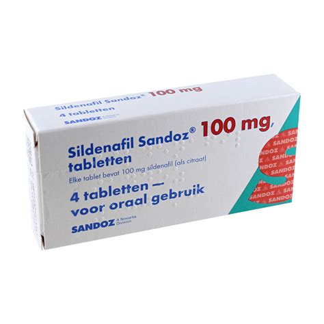 Sandoz Sildenafil 100mg 4tb Kopen Medicijnennl