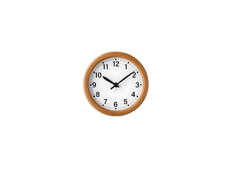 A Simple Wooden Analog Clock Showing Time 59988831 Png