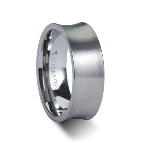Tucson Concave Tungsten Carbide Ring With Brushed Finish 8mm
