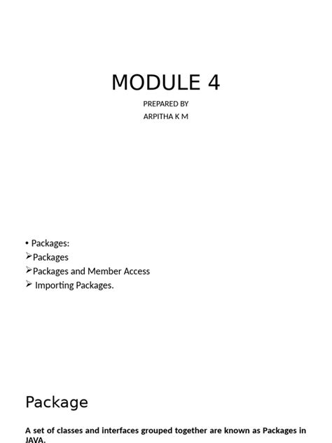 Module 4 Topic Wise 2024 25 End Pdf Class Computer Programming Java Programming Language