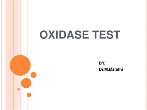 Oxidase Test