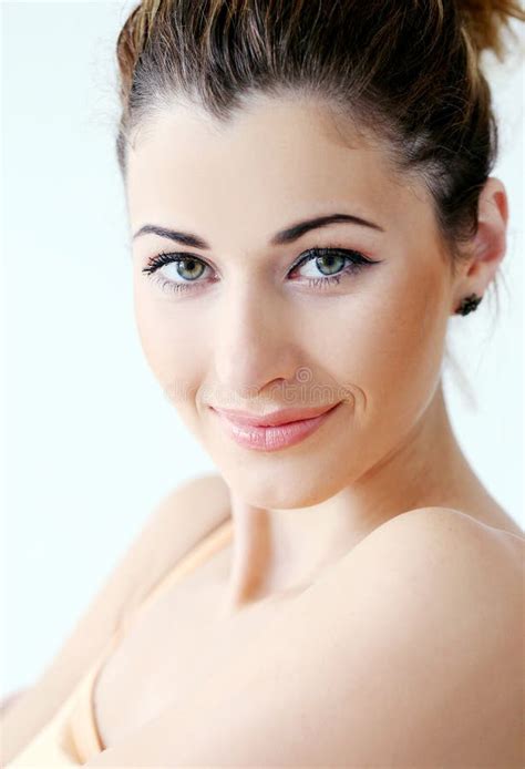 Cute And Romantic Woman Show Her Lovely Look Stock Photo Image Of Clean Lips