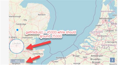Openlayers Strange Circle Radius Value Geographic Information Systems