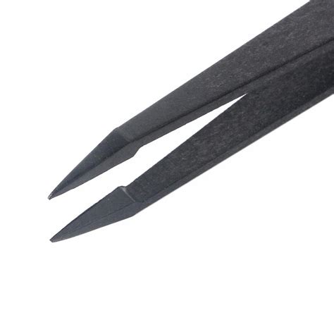 Anti Static Tweezers Carbon Fiber Plastic Pointed Tweezers