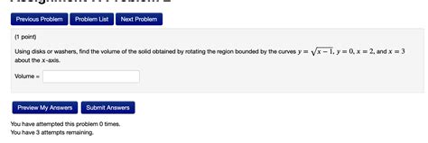 Solved Previous Problem Problem List Next Problem Point Chegg