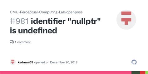 Identifier Nullptr Is Undefined · Issue 981 · Cmu Perceptual Computing Labopenpose · Github