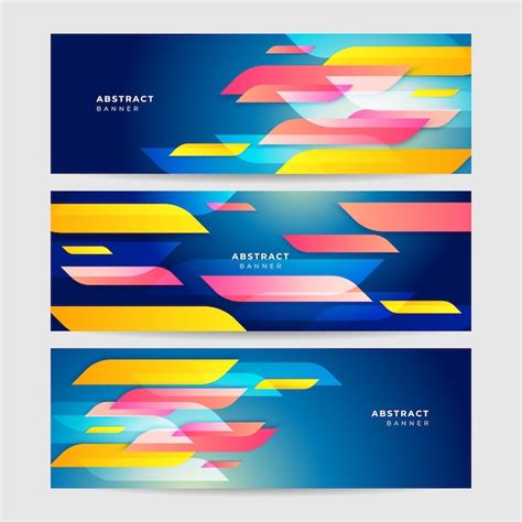 현대 다채로운 추상적인 웹 배너 배경 크리에이 티브 디자인 사각형 삼각형 원형 하프톤 및 점 벡터 추상 그래픽 디자인 배너 패턴 배경 템플릿 배너 디자인 프리미엄 벡터