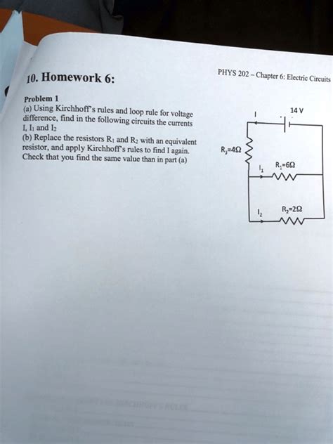 solved homework 6 phys 202 chapter 6 electric circuits problem