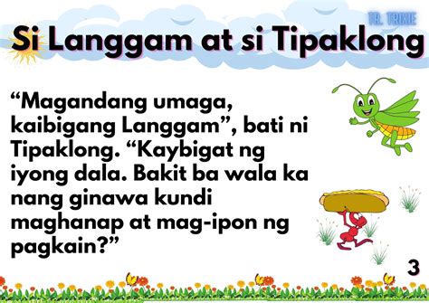 Si Langgam At Si Tipaklong Perfect For Beginners And Struggling Readers I Used Bigger Font Size