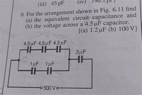 Solved 6 For The Arrangement Shown In Fig 6 11 Find A The
