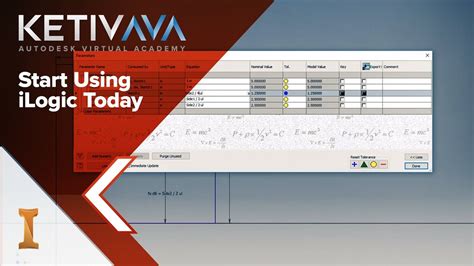 start using ilogic today autodesk virtual academy youtube