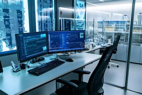 Cutting Edge Biotechnology Lab Featuring Ai Driven Analysis Screens And Advanced Genome