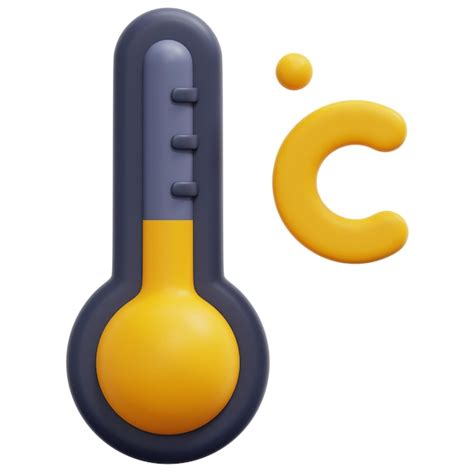 Premium Photo Temperature 3d Render Icon Illustration