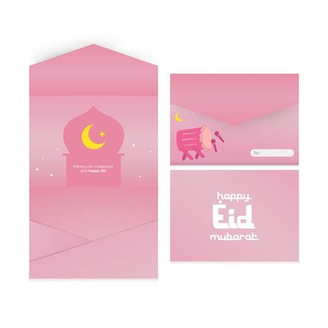 Premium Vector Ramadhan Eid Mubarak Envelope Card Mockup