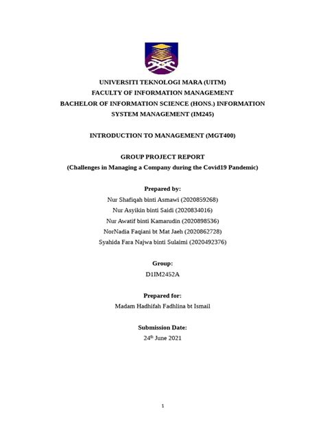 Group Assignment 2 I Pdf Leadership Goal