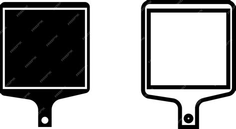 투명한 배경에 고립 된 글리프 및 라인 스타일의 주방 보드 아이콘 기호 또는 기호 ⁇ 터 일러스트레이션 프리미엄 벡터